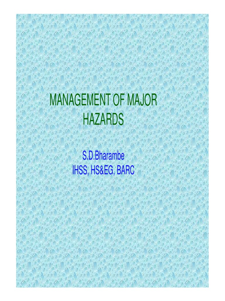 Management of Major Hazards | PDF | Explosion | Combustion