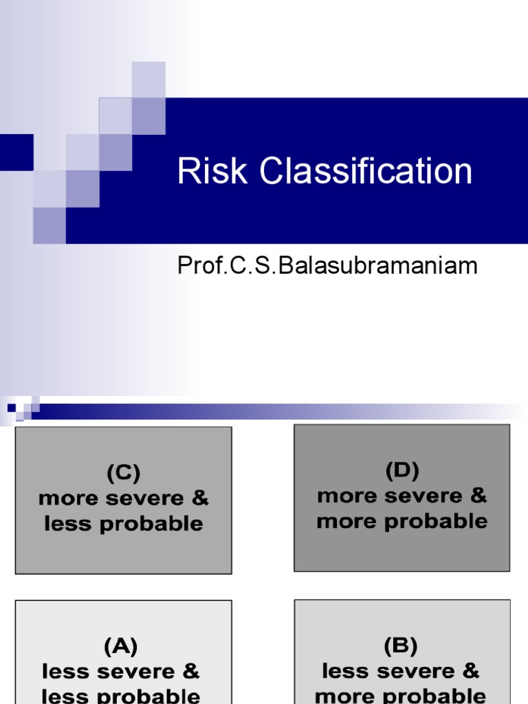 An In-Depth Exploration of Risk Classification and Types of Risks Faced ...