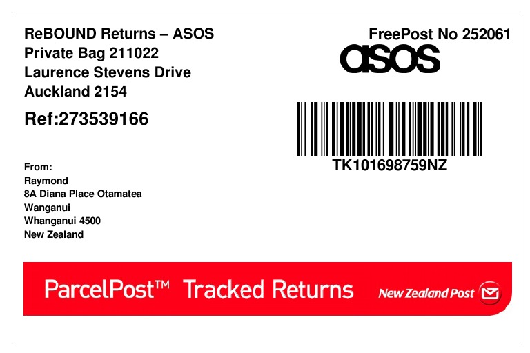 Rebound Returns - Asos Private Bag 211022 Laurence Stevens Drive ...