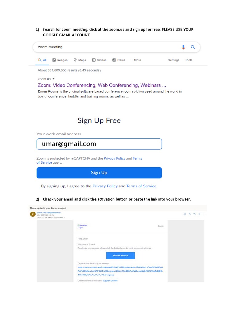 How to Use Zoom: Sign Up & Join Meetings | PDF
