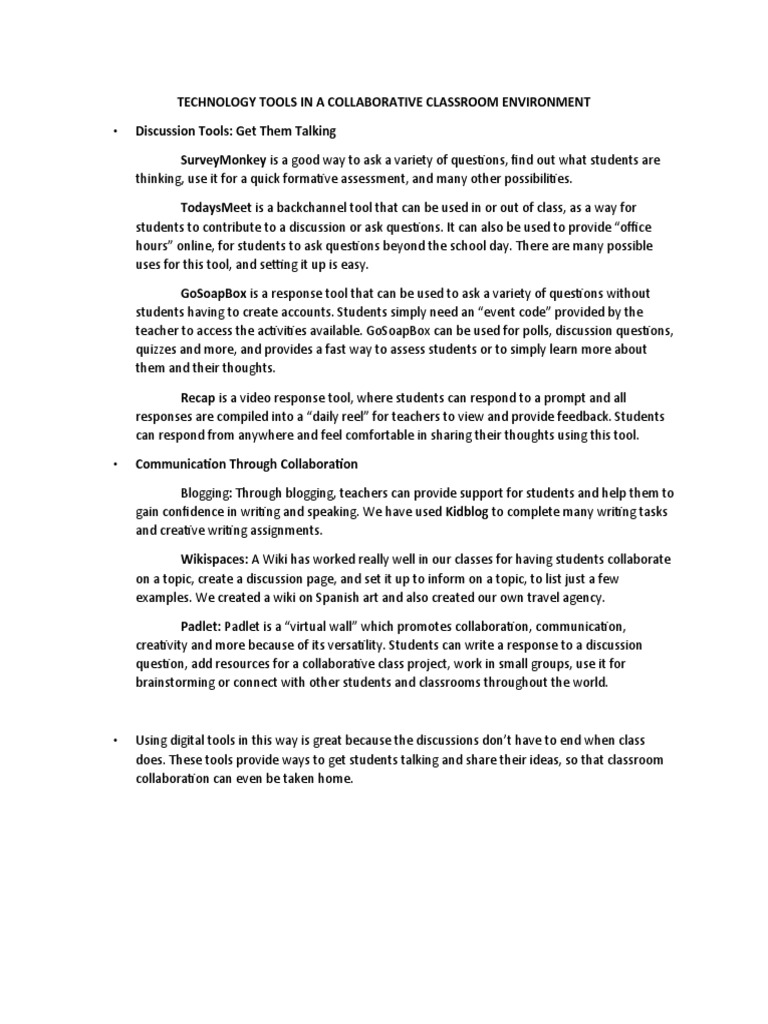 Collaborative Technology Tools