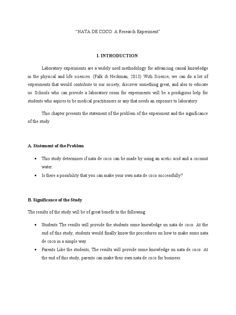 Nata de Coco (Research Experiment) | PDF | Coconut | Experiment