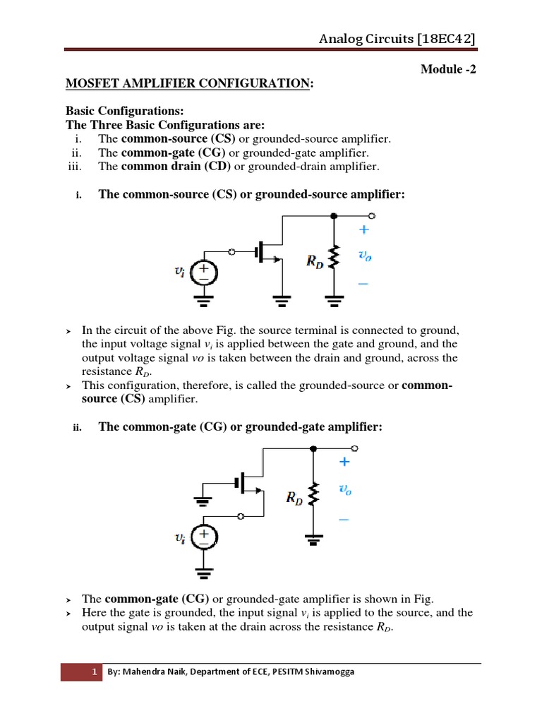 ANALOG CIRCUITS 18EC42 (Module - 2) | PDF | Electronic Oscillator ...