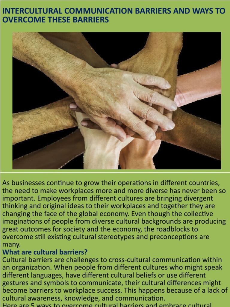 Intercultural Communication Barriers and Ways To Overcome These ...