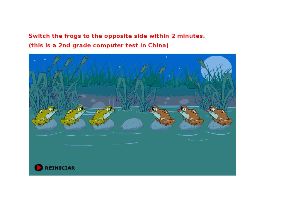 Switch The Frogs To The Opposite Side Within 2 Minutes. (This Is A 2nd ...