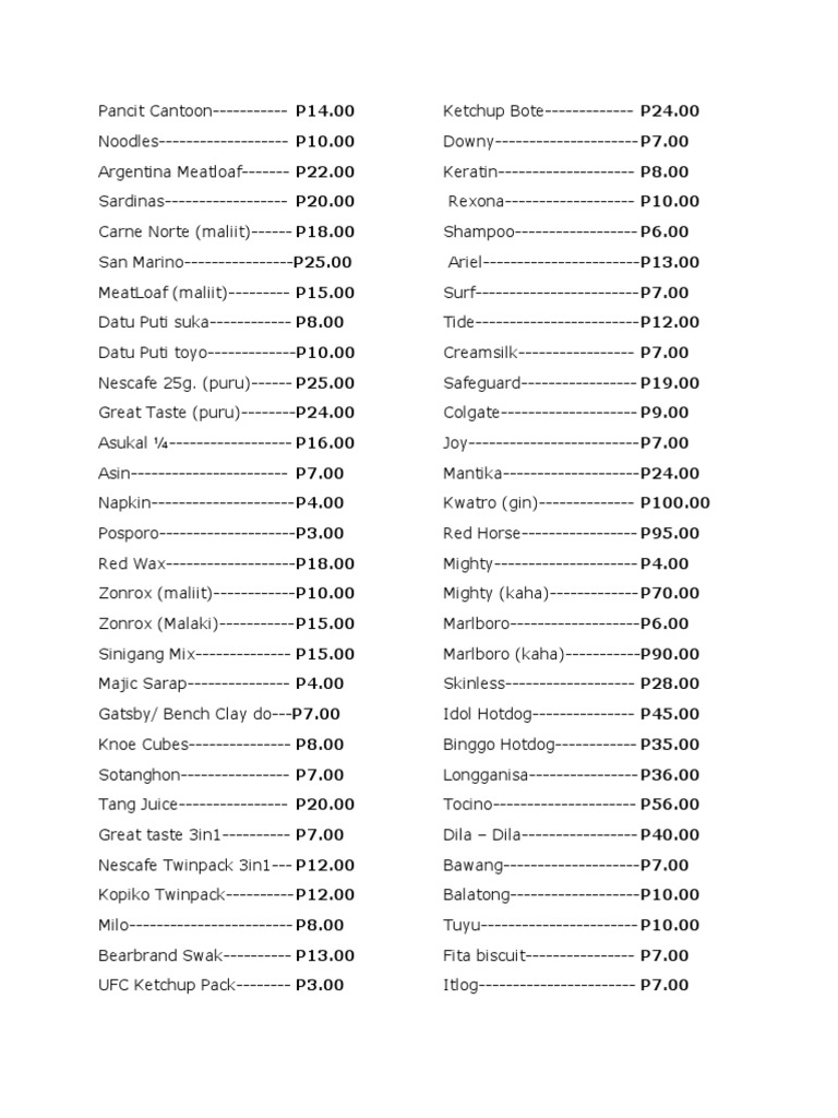List of Paninda 2.0 | PDF