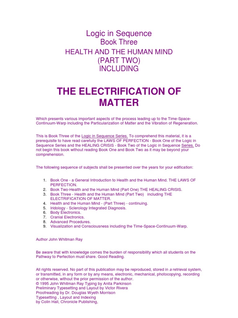 Logic In Sequence Book 3 Dr John Whitman Ray Pdf Psychological