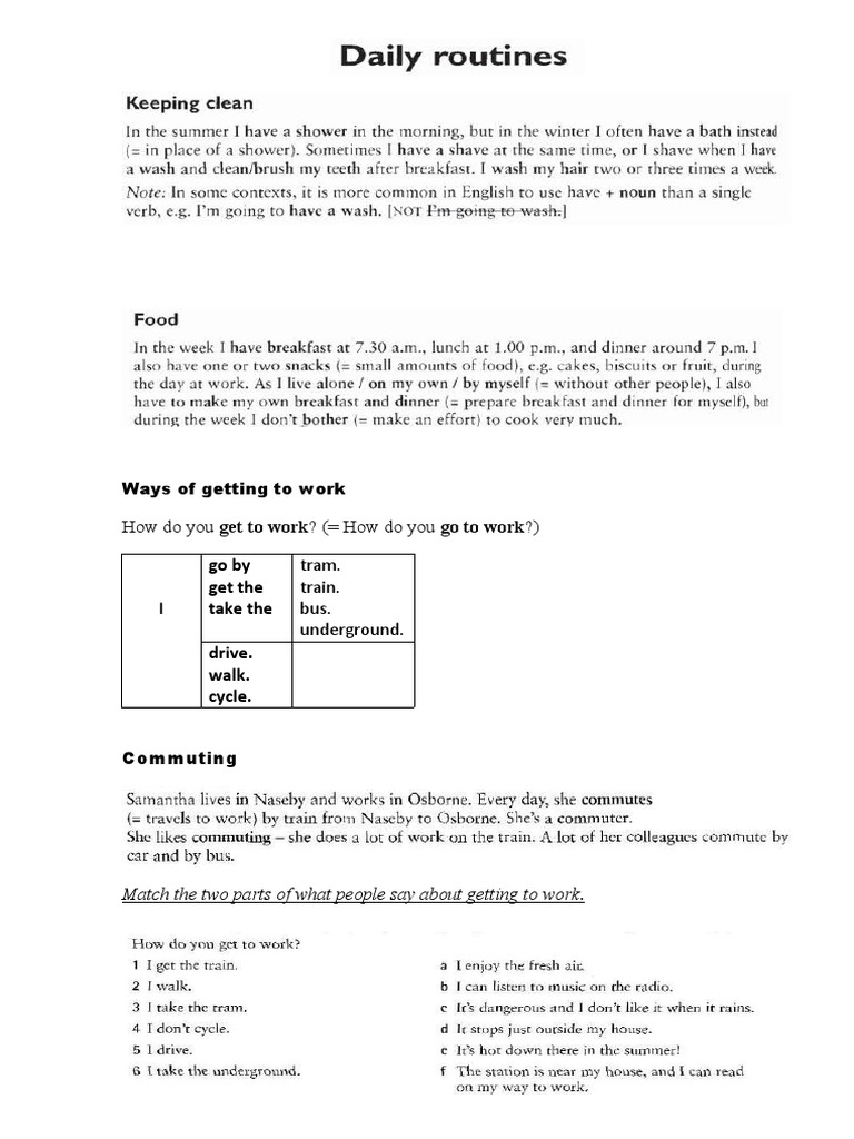 How Do You Get To Work? ( How Do You Go To Work?) Tram. Train. Bus ...