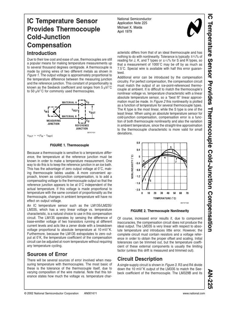 IC Temperature Sensor Provides Thermocouple Cold-Junction Compensation ...