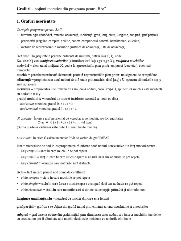 Grafuri Bac PDF | PDF