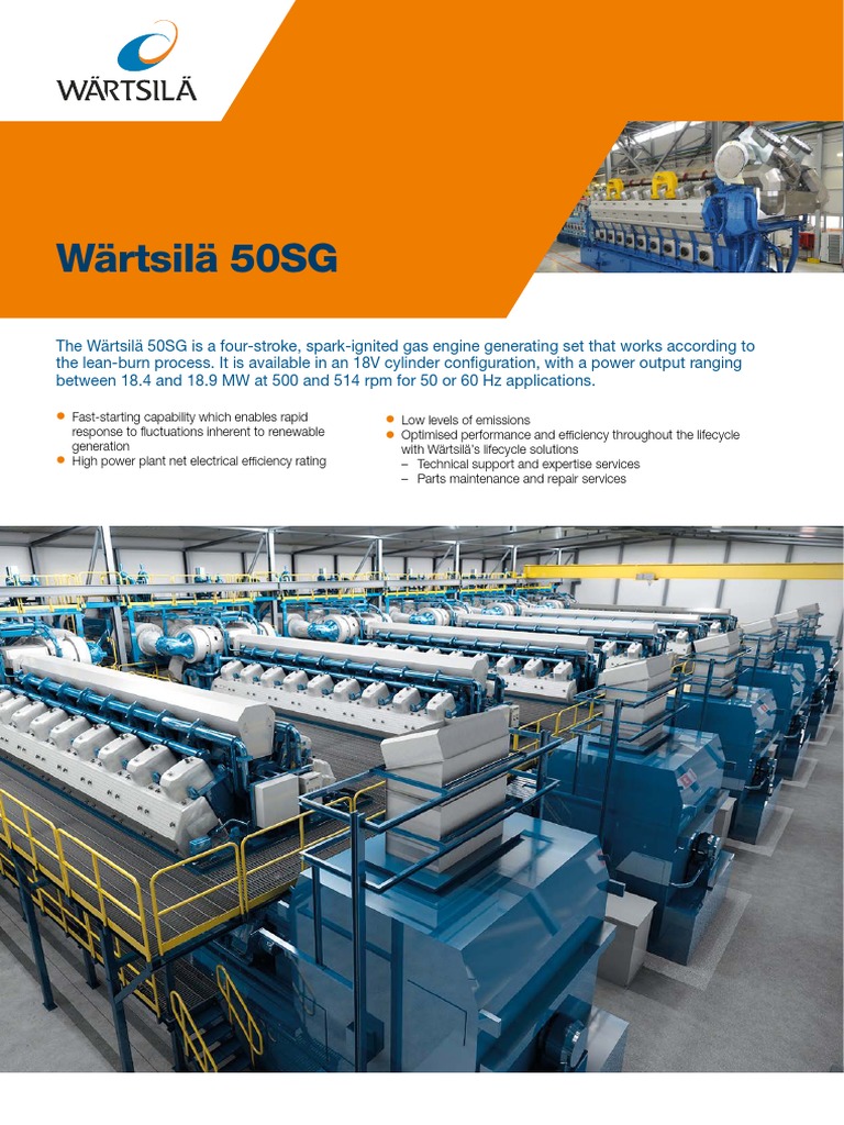 Wärtsilä 50sg | PDF | Engines | Engineering Tolerance