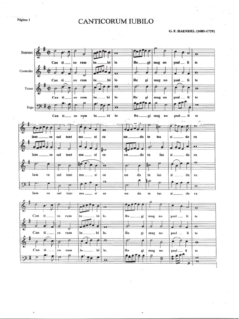 Canticorum Jubilo-Häendel | PDF