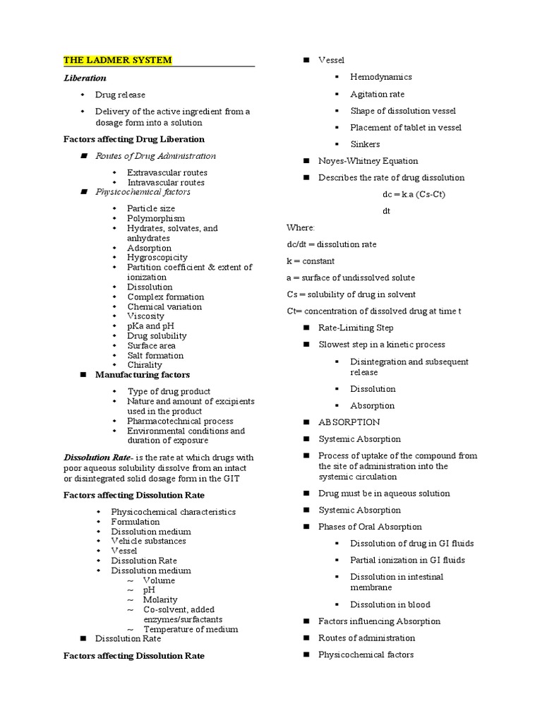 Liberation: Routes of Drug Administration | PDF | Solvation | Capillary