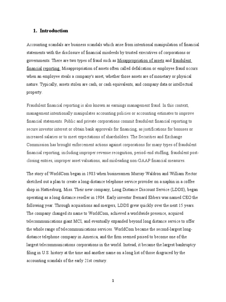 World Com Scandal | PDF | Corporations | Companies