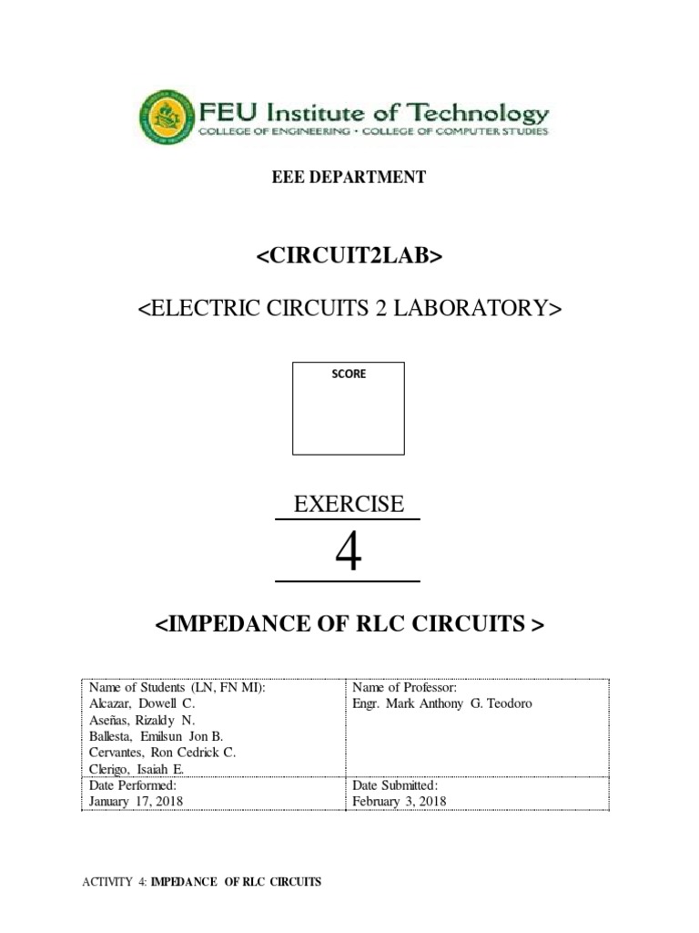 Activity5 Group1 Download Free Pdf Electrical Impedance Electrical Network