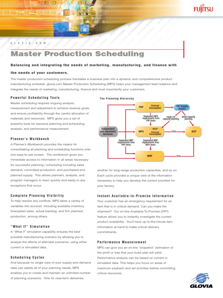 Master Production Scheduling | PDF | Simulation | Computing