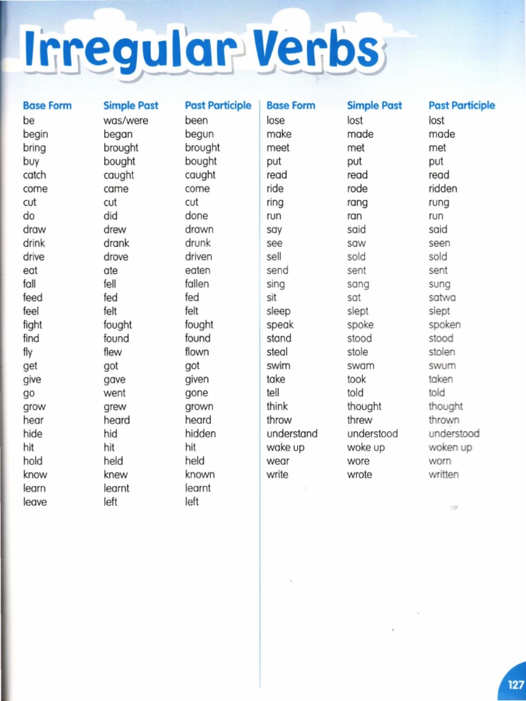 Irregular Verbs: Forms and Examples | PDF