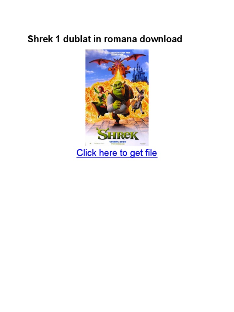 Shrek 1 Dublat in Romana Download | PDF