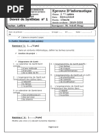 Devoir Informatique 2ème Année | PDF | Langage de balisage | Html