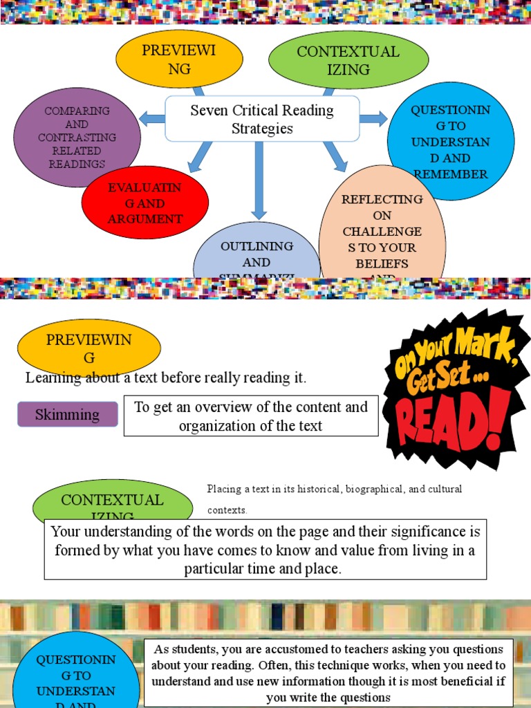 Critical Reading Strategies: Tools for Active Learning and Thoughtful ...