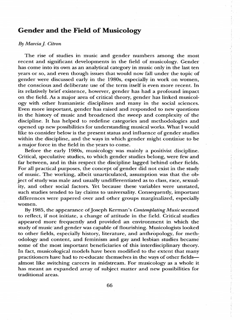 Gender and The Field | PDF | Gender | Gender Studies