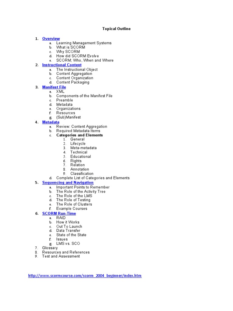 Topical Outline | PDF