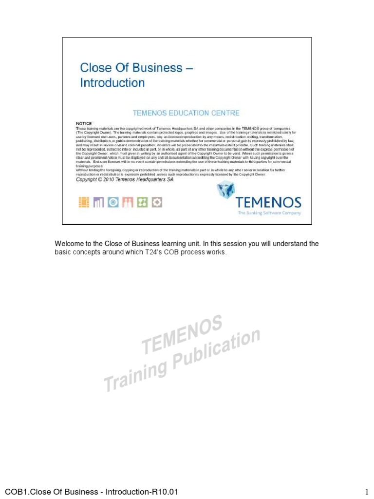 Understanding COB1 in Banking Operations | PDF | Transportation ...