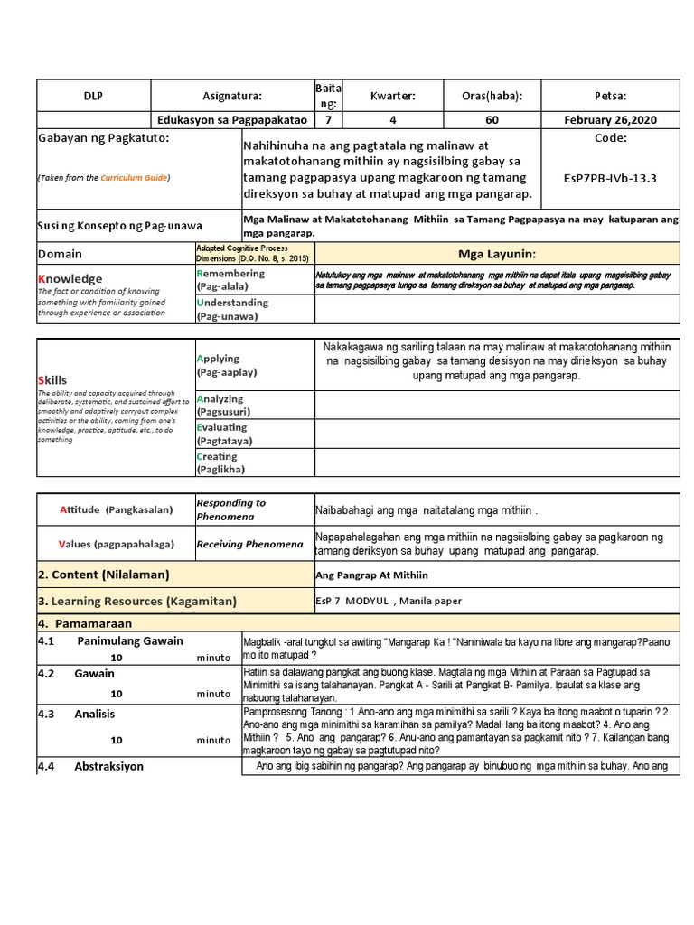 Esp-7 DLLP 4th | PDF