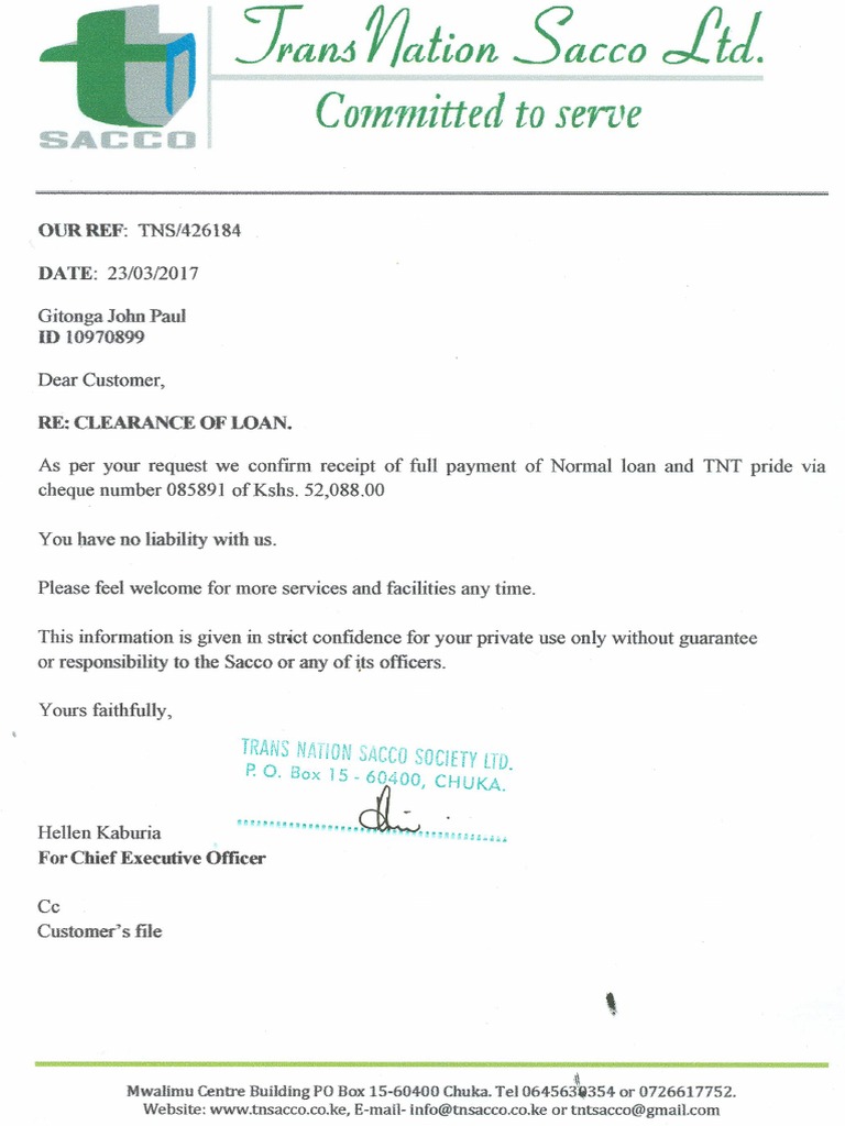 Clearance Letter | PDF