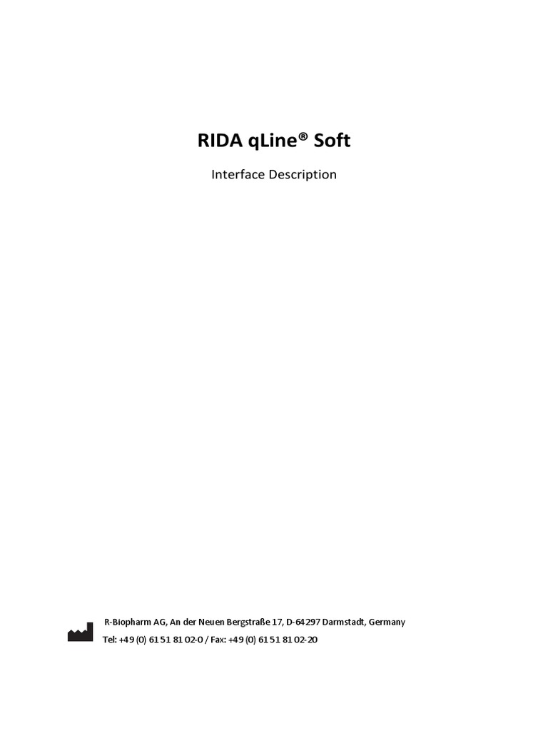 Z9995 - RIDA Qline Soft - Interface Description - EN - 2017 06 28 | PDF ...
