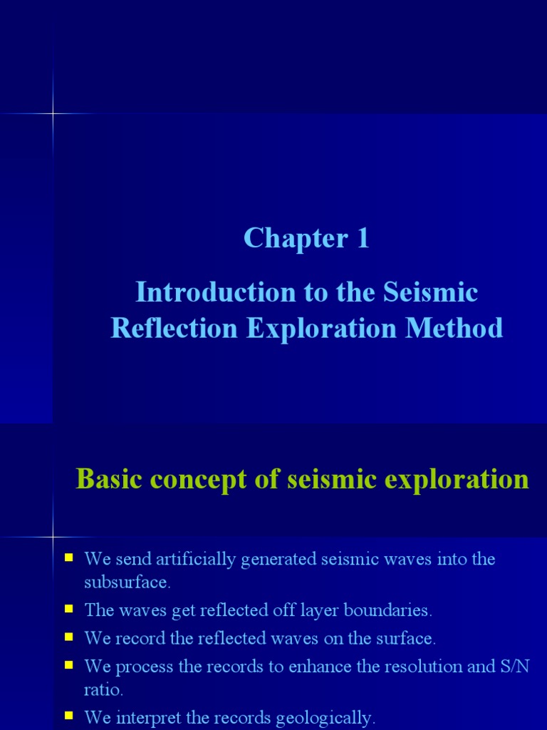 Introduction To The Seismic Reflection Exploration Method | PDF ...