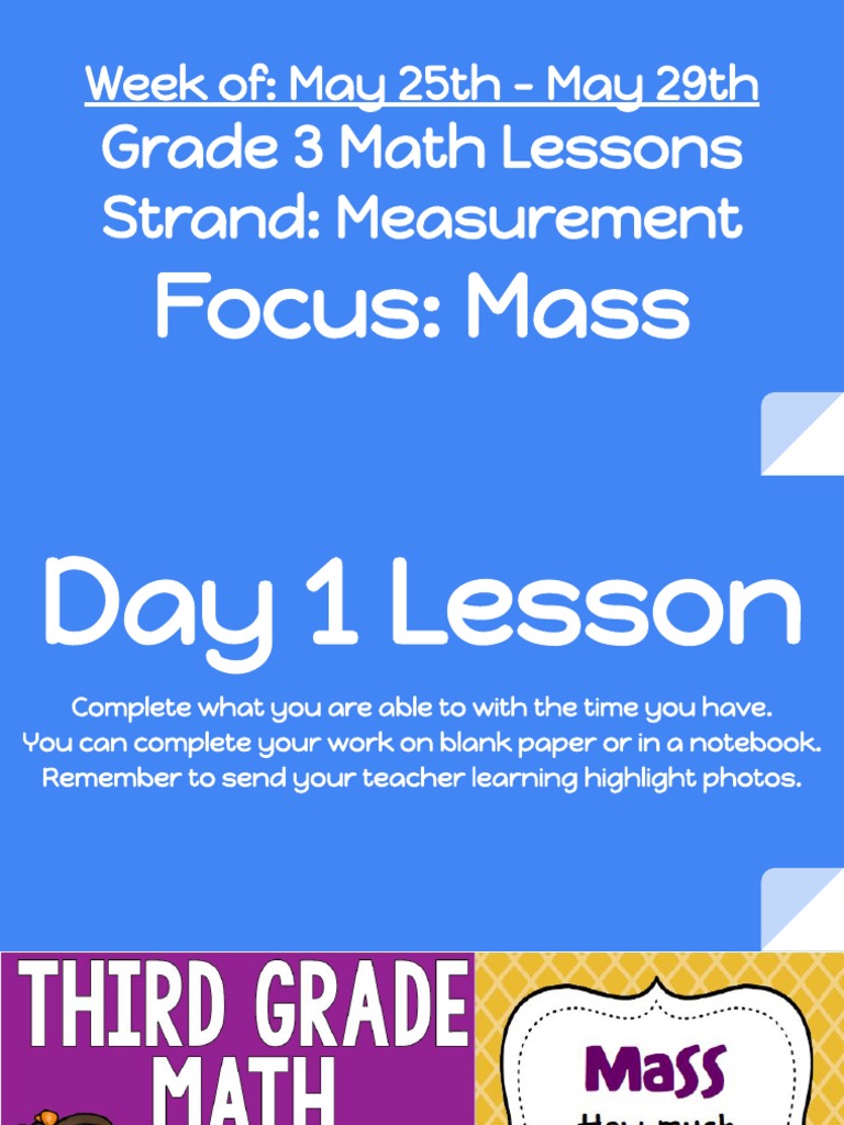 Measuring Mass Lesson Slides | PDF | Home & Garden