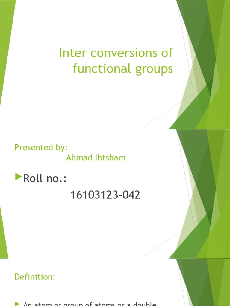 Inter Conversions of Functional Groups | PDF | Alkene | Alcohol