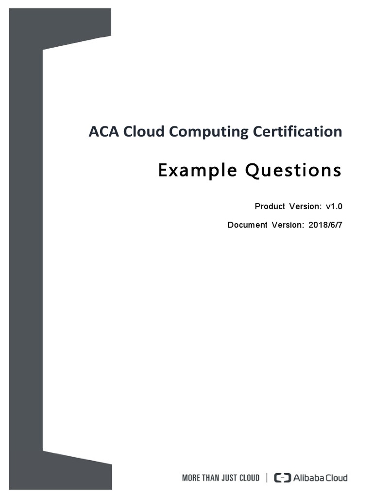 ACA Cloud Sample Questions | Download Free PDF | Cloud Computing | Operating System