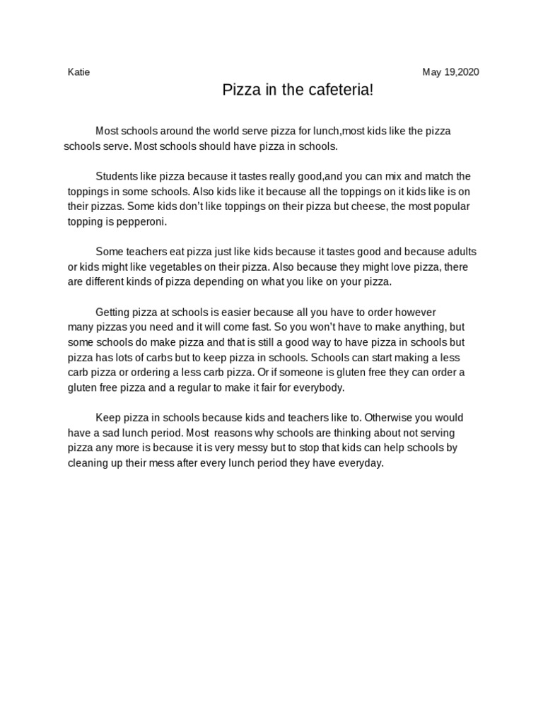 Katie Persuasive Pizza | PDF | Cooking, Food & Wine