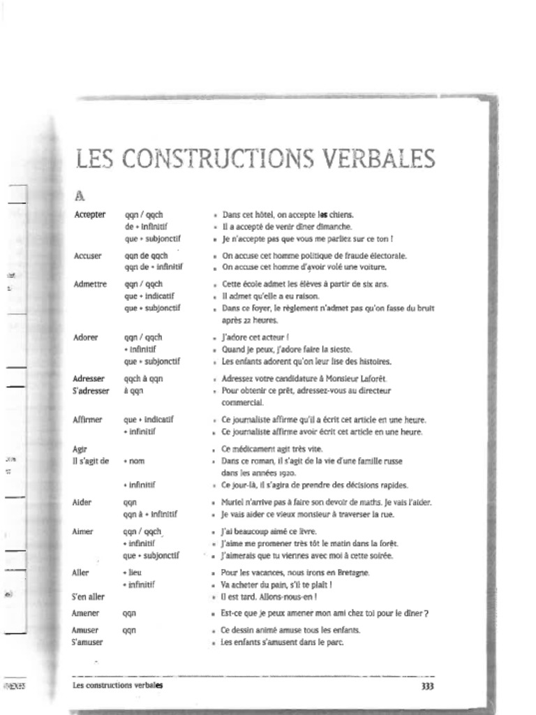 Les Constructions Verbales | PDF