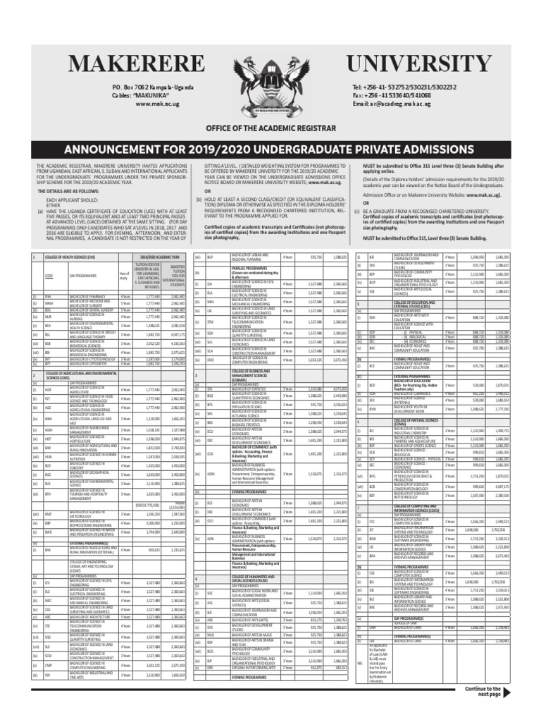 Makerere University Makerere University | PDF | University And College ...