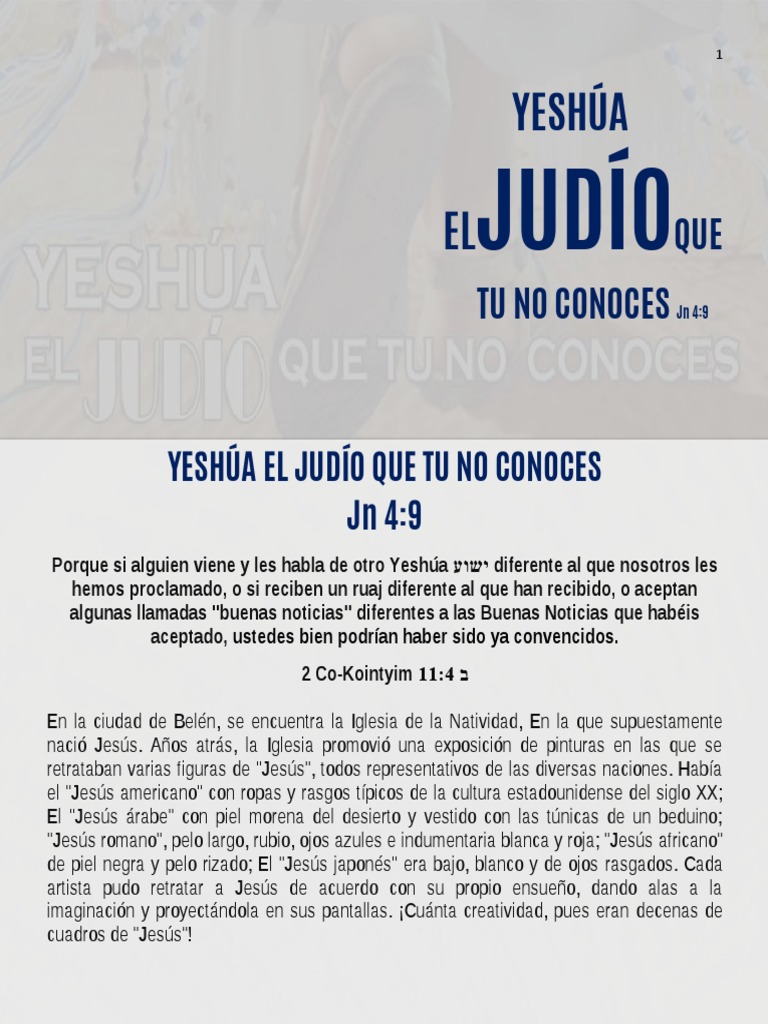Yeshúa, El Judio Que Tu No Conoces | PDF | protestantismo | Jesús