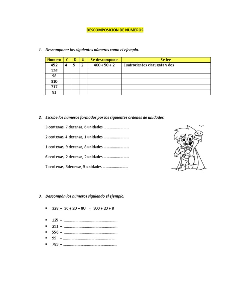 Descomposición de Números | PDF