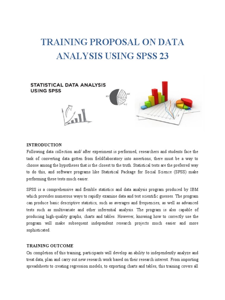 SPSS 23 Data Analysis Training Proposal | PDF | Factor Analysis ...