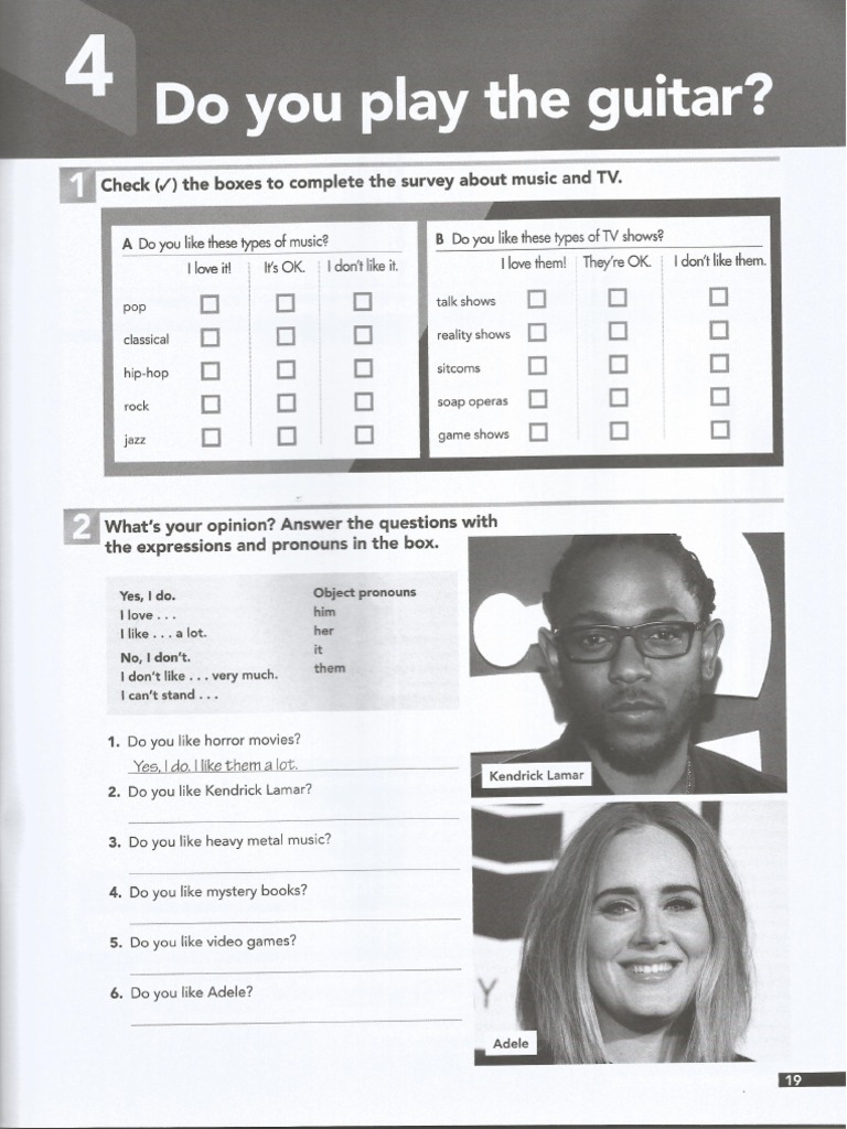 Work Book Unit 4 | PDF