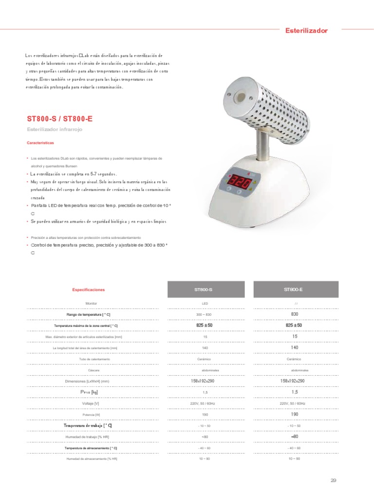 INCINERADOR DLAB ST800-S.en - Es | PDF | Diodo emisor de luz | Naturaleza
