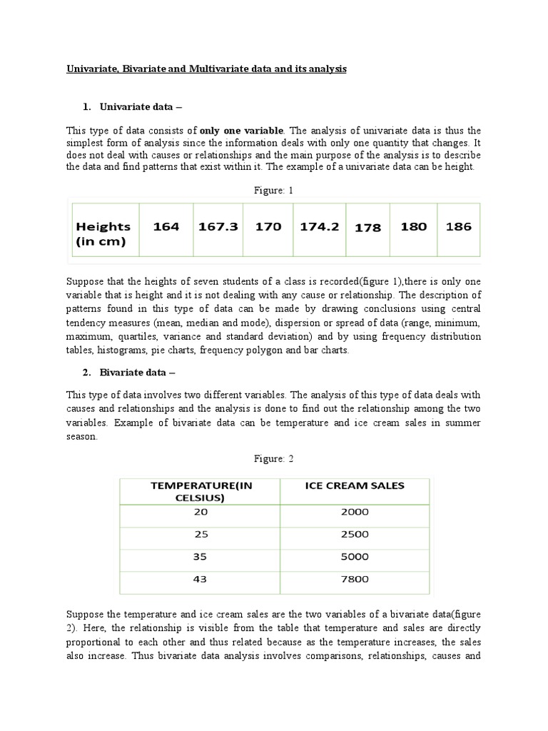 Univariate, Bivariate and Multivariate Data and Its Analysis | Download ...