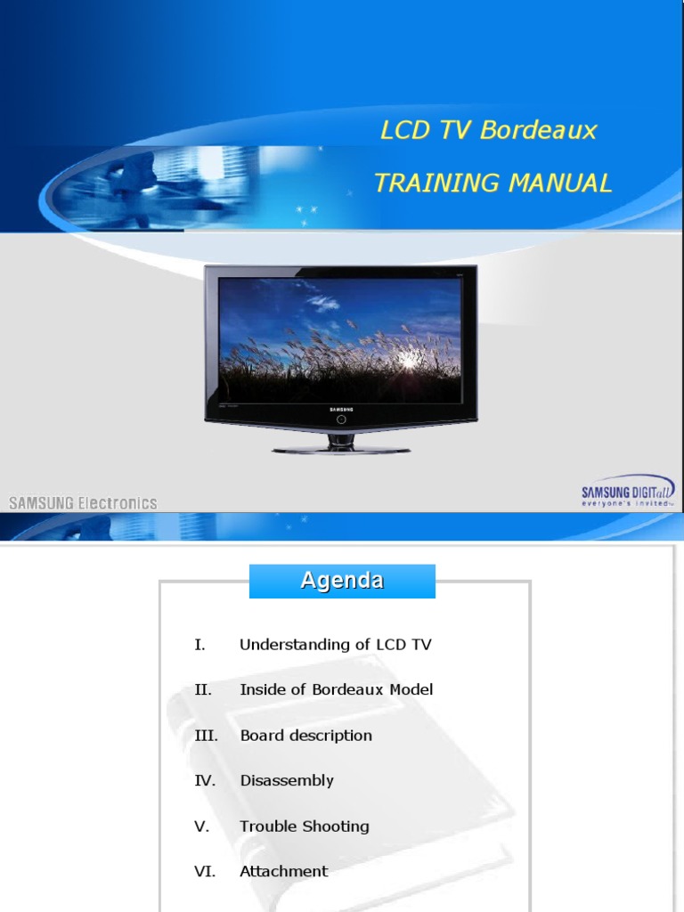 TV - Lcd-Treinamento-Samsung | PDF | Hdmi | Electronics