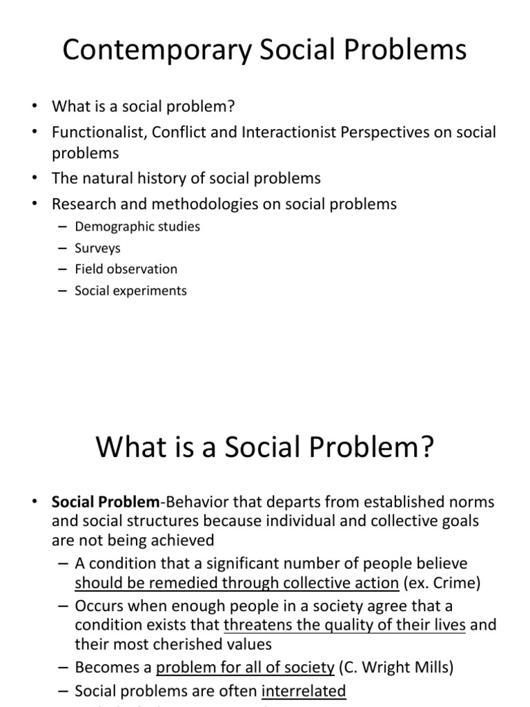 Contemporary Social Problems | PDF | Deviance (Sociology) | Institution