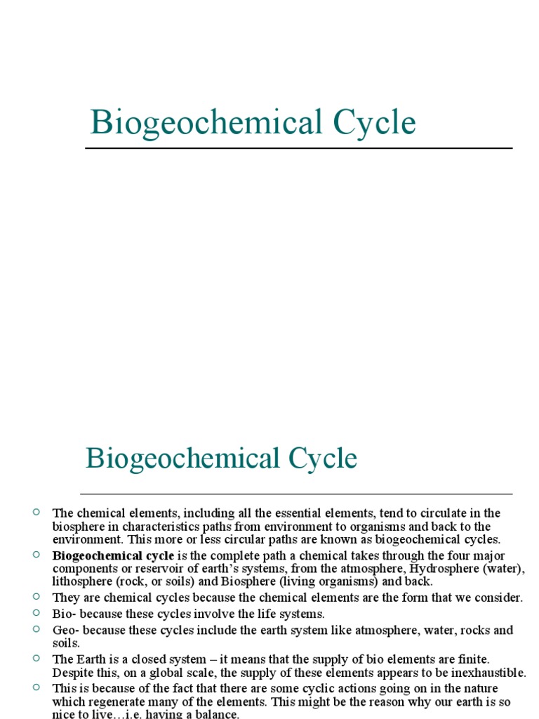 ENV107-5.Biogeochemical Cycles | PDF | Carbon Cycle | Plate Tectonics