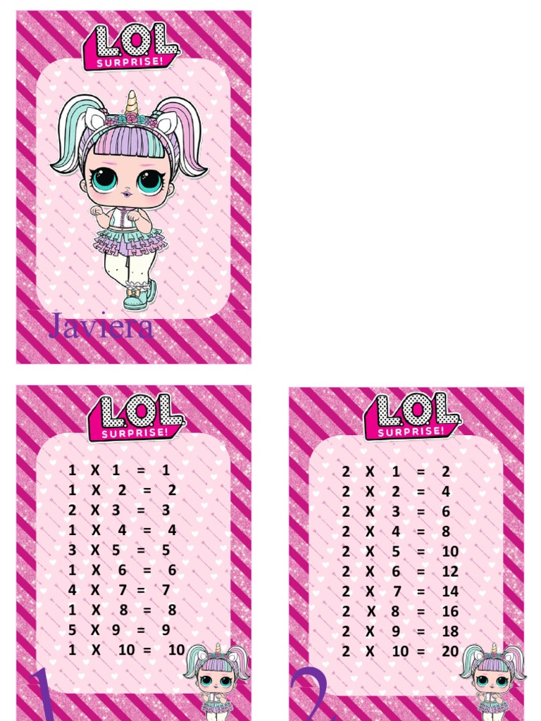 Tabla de Multiplicar Editable3 | PDF