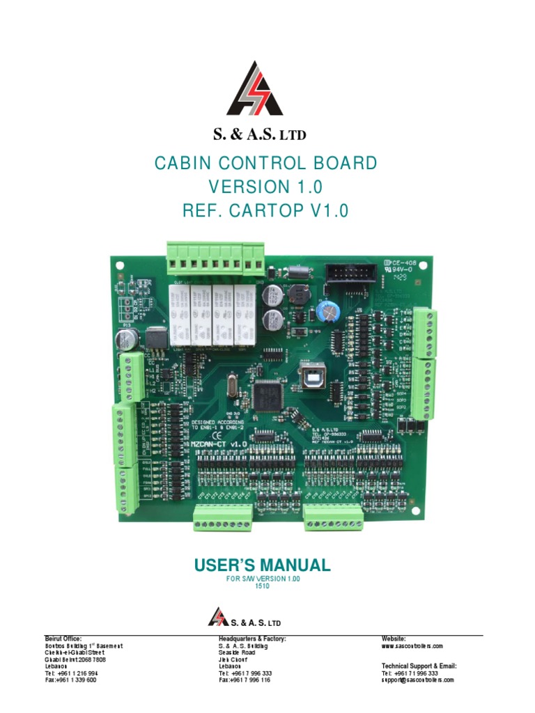 Cabin Control Board Version 1.0 Ref. Cartop V1.0 | PDF | Usb | Personal ...