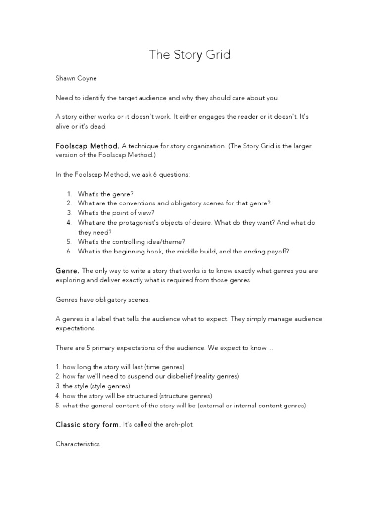 The Story Grid: A Framework for Understanding Story Structure and Genre ...