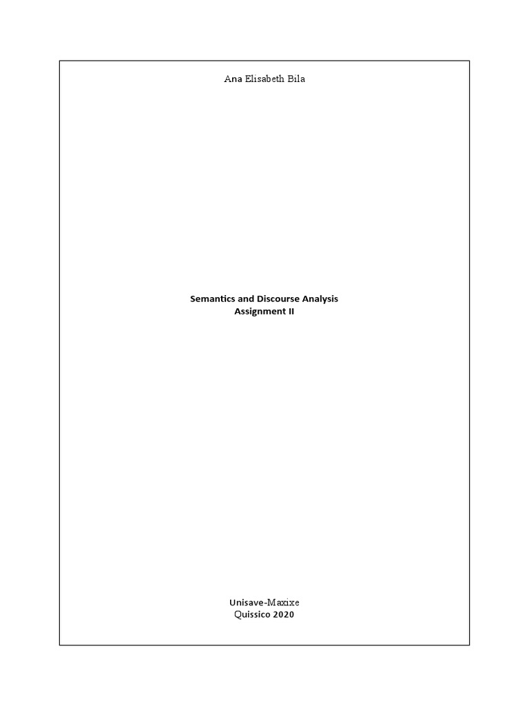 Equative Sentences in Discourse Analysis | PDF | Sentence (Linguistics ...
